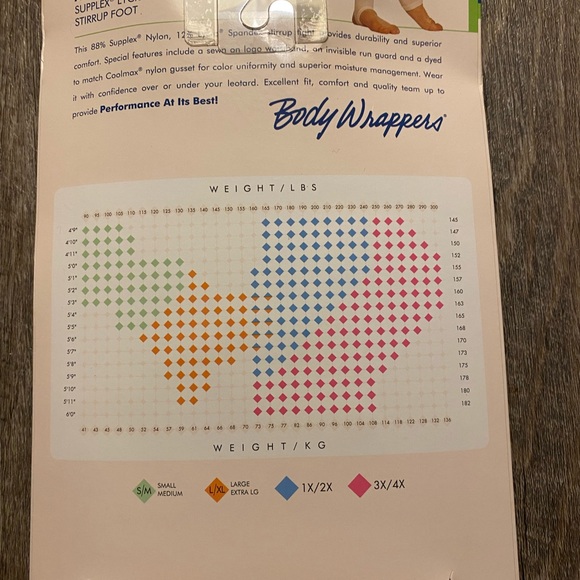 Pants & Jumpsuits | New 2 Pairs Body Wrappers Stirrup Dance Tights ...